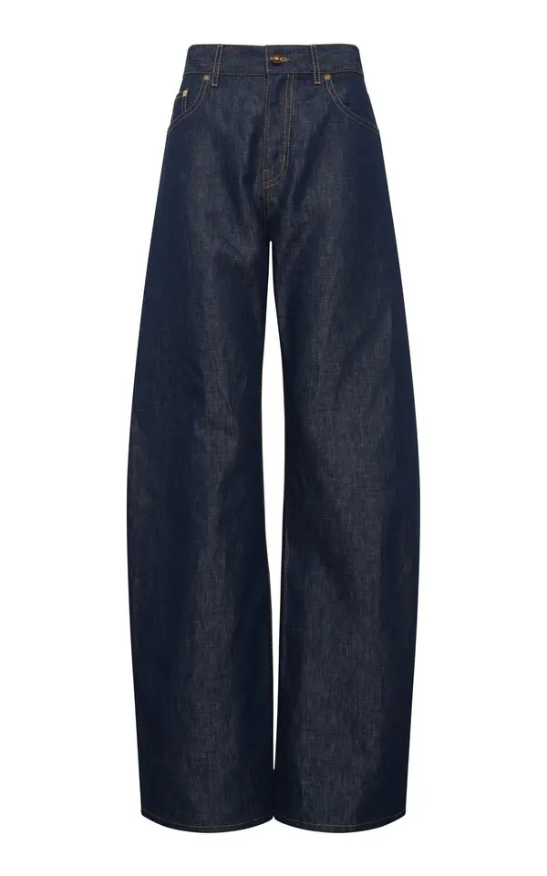 Gabriela Hearst Amoret Rigid High-rise Wide-leg Jeans - Dark Wash