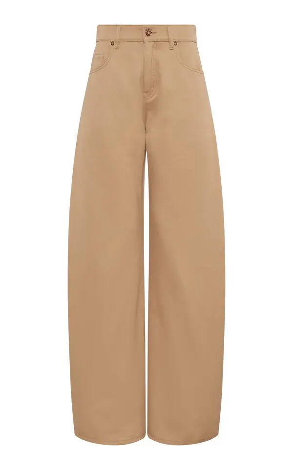 Gabriela Hearst Amoret Rigid High-rise Wide-leg Jeans - Tan