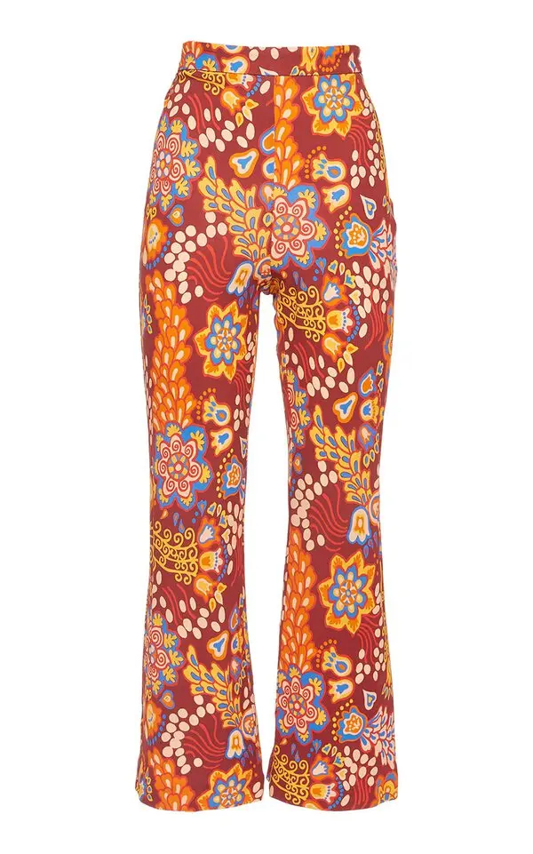 La DoubleJ Printed Flare Stretch Pants