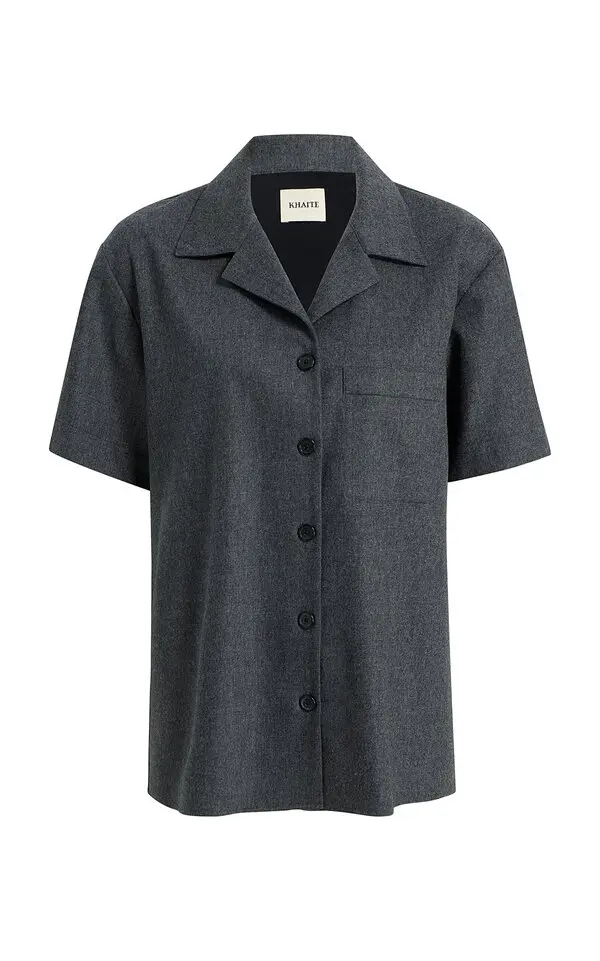 Khaite Riordan Wool Shirt - Grey