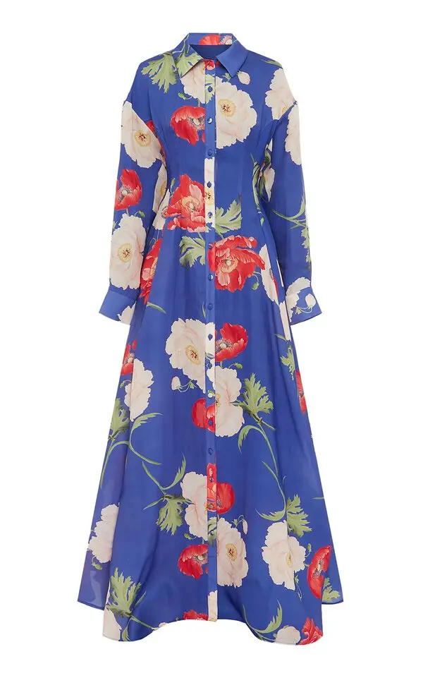 LEO LIN Josephine Floral Gown - Blue
