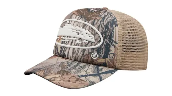 CORTEIZ Island Puff Print Trucker Hat - Forest Camo