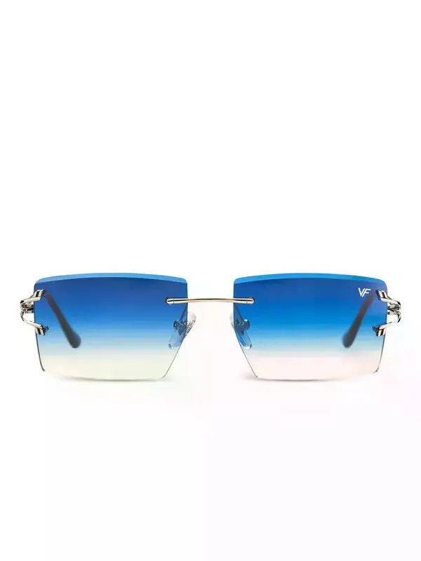 VINTAGE FRAMES COMPANY Icon Rimless Drill Mount Sunglasses - Silver
