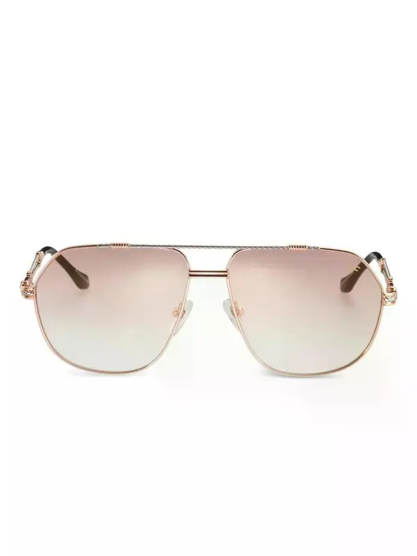 VINTAGE FRAMES COMPANY Double Rope Pilot-frame Sunglasses - Pink
