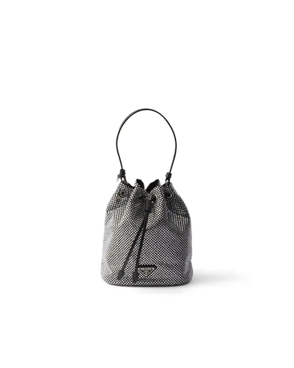 Prada Mini -studded Satin Bag - Gold/silver