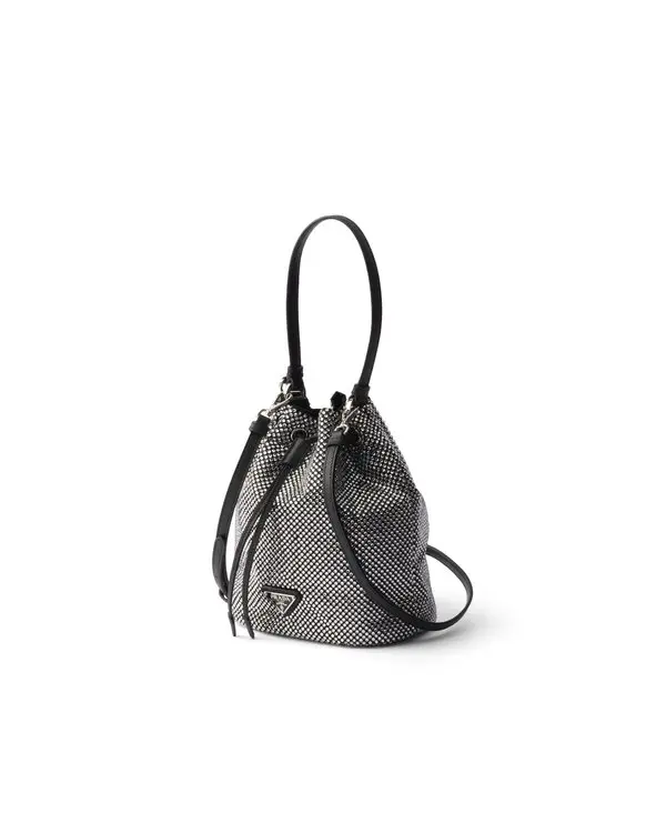 Prada Mini -studded Satin Bag - Gold/silver
