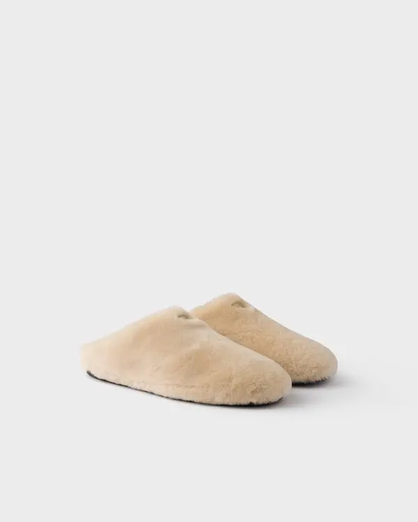 Prada Shearling Mules