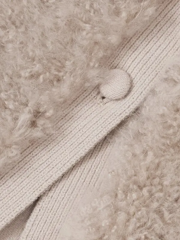 YVES SALOMON Wool-trimmed Shearling Gilet - Neutrals