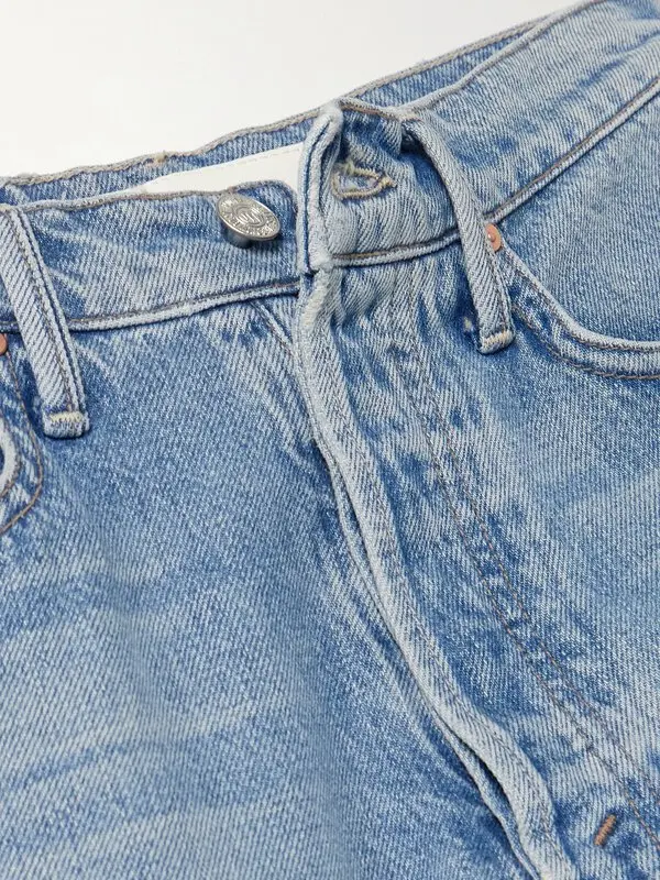 MOTHER The Pipe Dream Button Sneak High-rise Wide-leg Jeans