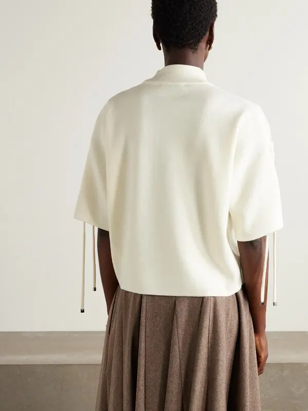 Max Mara Bevanda Lace-up Wool Sweater