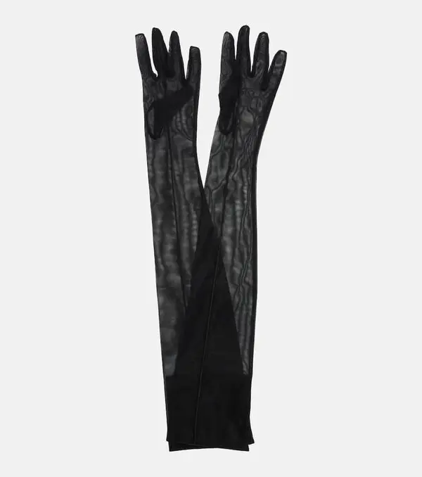 MUGLER Re/edit Mesh Gloves - Black