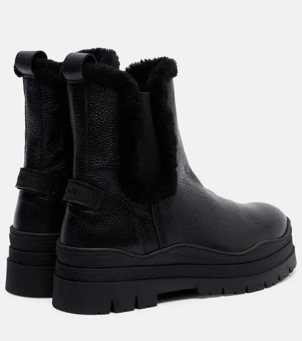 Bogner Arosa Shearling-lined Leather Chelsea Boots - Black