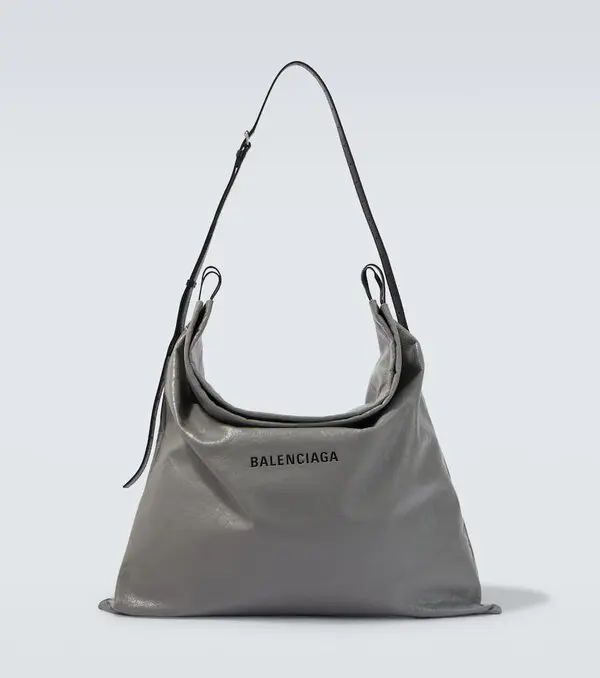 Balenciaga Leather Shoulder Bag - Grey