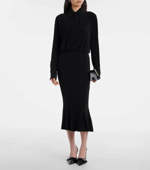 Norma Kamali Flared Midi Dress