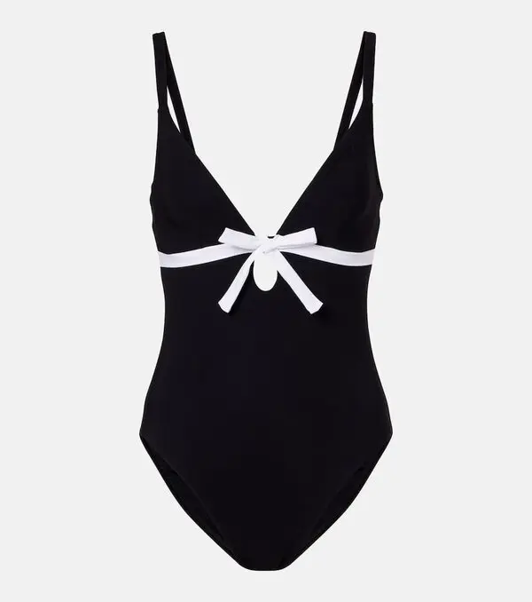 KARLA COLLETTO Lenora Bow-detail One-piece Swimsuit - Black