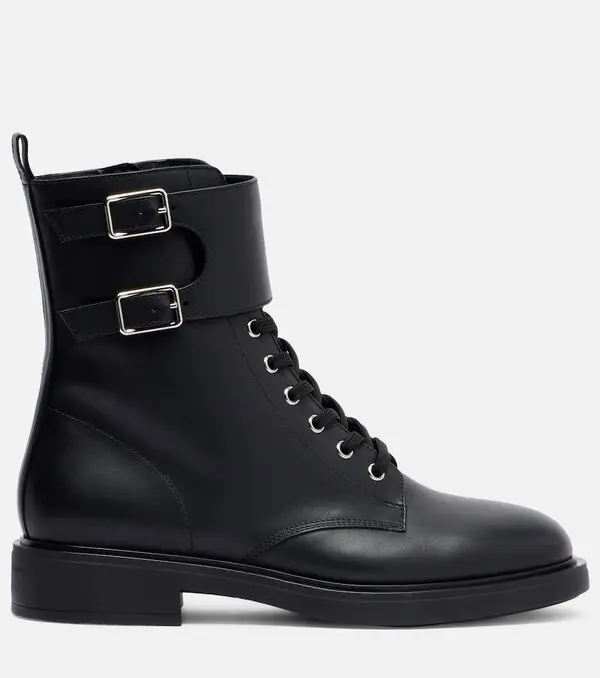 GIANVITO ROSSI Ripley Leather Combat Boots