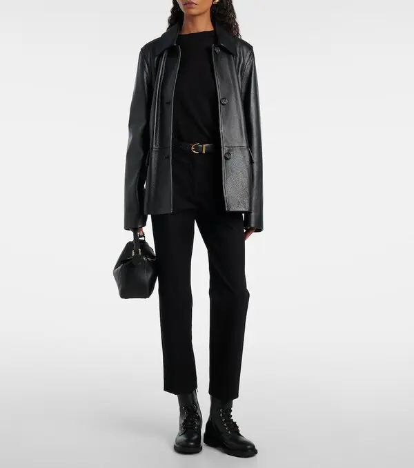 GIANVITO ROSSI Ripley Leather Combat Boots - Black