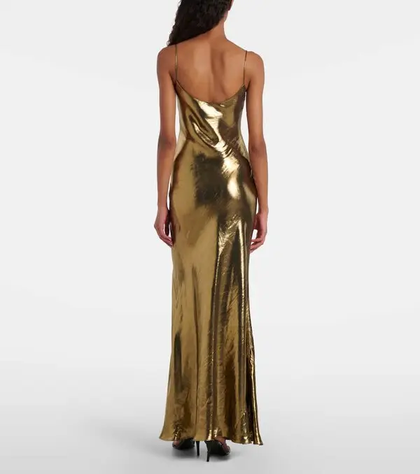 SELF-PORTRAIT Satin Maxi Dress