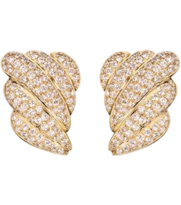 ANITA KO Croissant Diamond Earrings - Gold