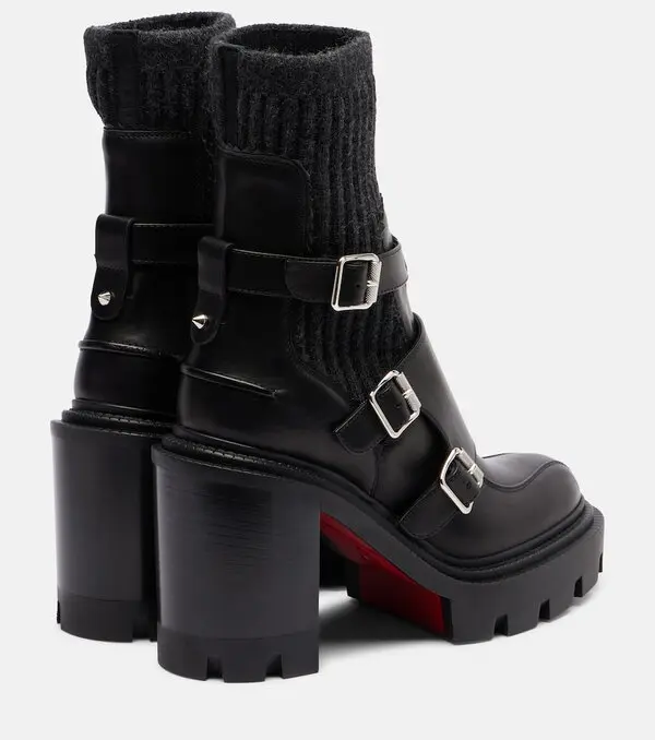 CHRISTIAN LOUBOUTIN Cortinetta College 100 Leather Ankle Boots