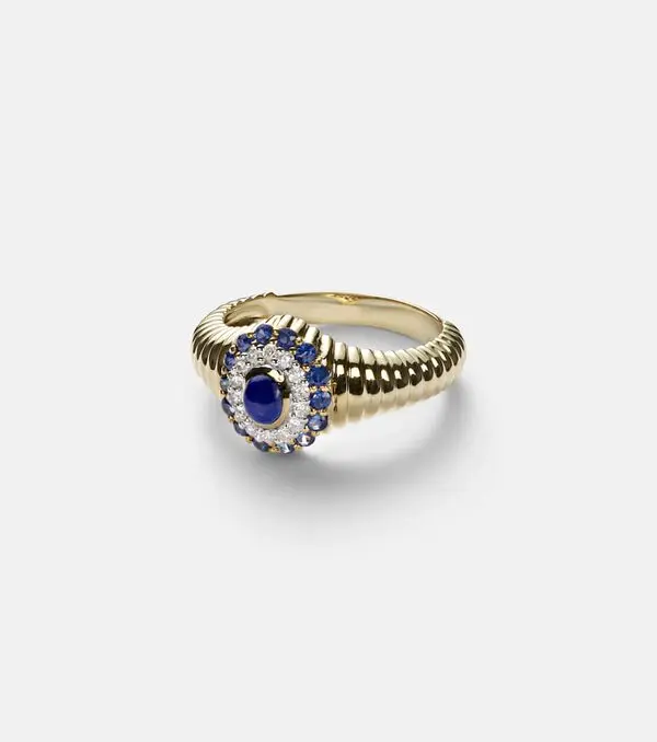 Yvonne Léon Berlingot Pompadour Baby 9kt Gemstone Ring - Gold