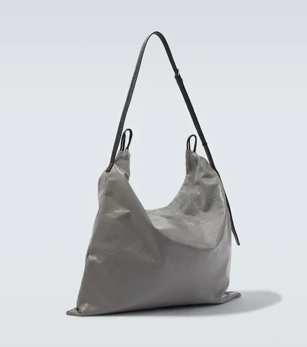 Balenciaga Leather Shoulder Bag - Grey
