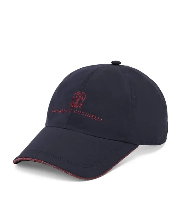 Brunello Cucinelli Embroidered Baseball Cap - Blue