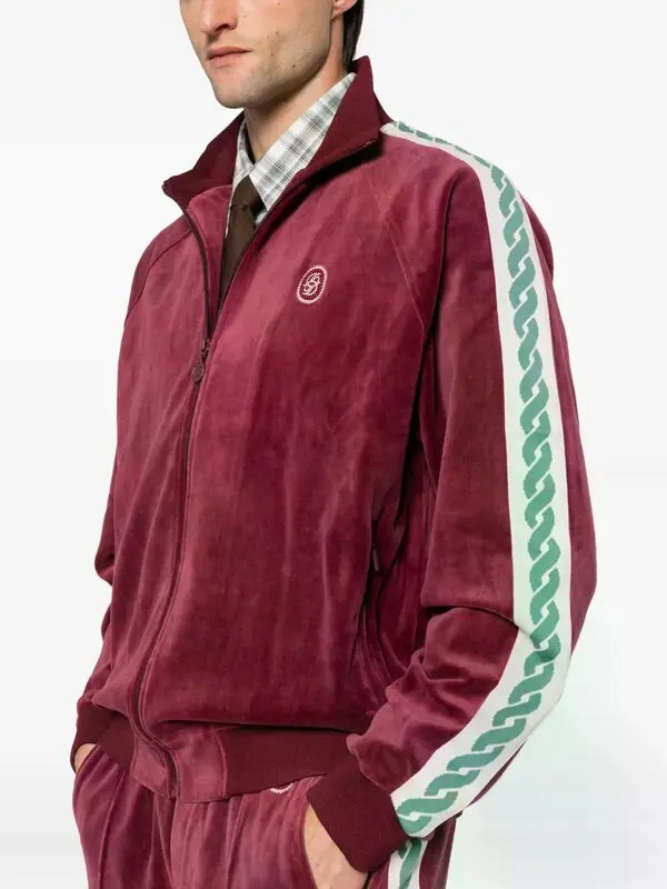 Drole De Monsieur Side-stripe Zip-up Track Jacket - Red