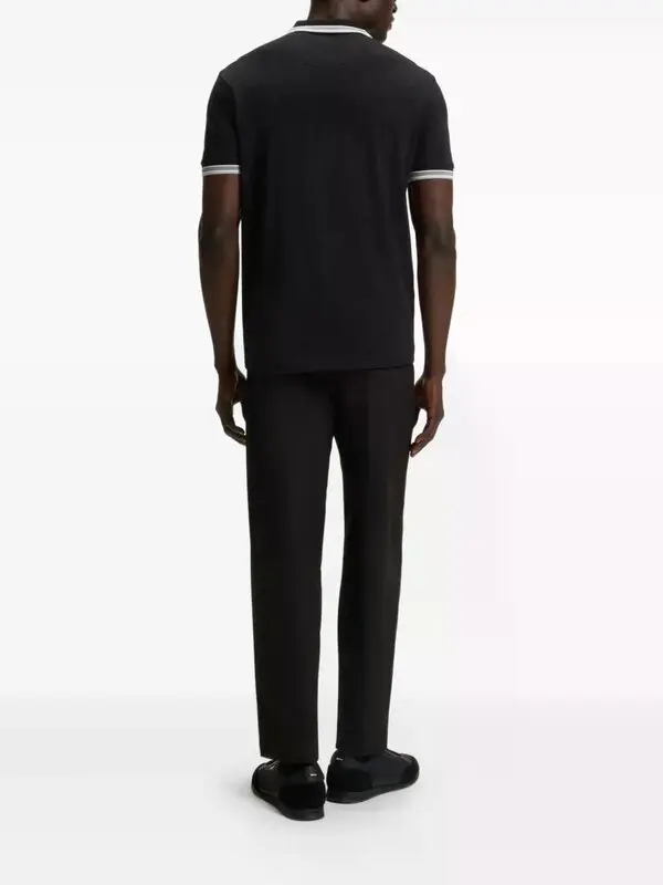 BOSS Stripes-collar Polo Shirt