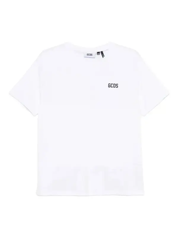 Gcds Low Bond Logo-print T-shirt - White