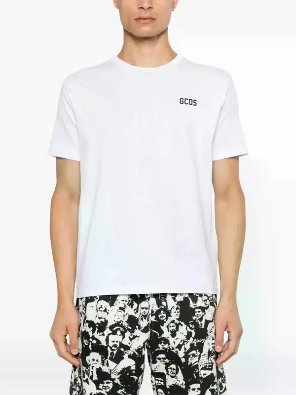 Gcds Low Bond Logo-print T-shirt - White
