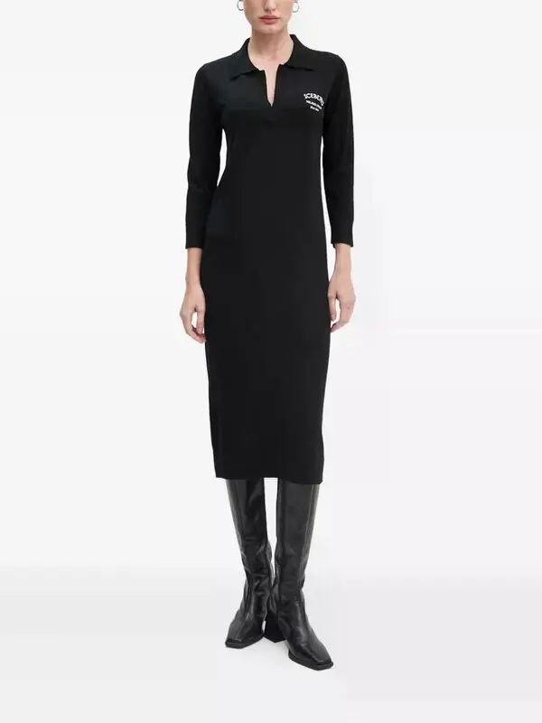 Iceberg Polo-neck Midi Dress