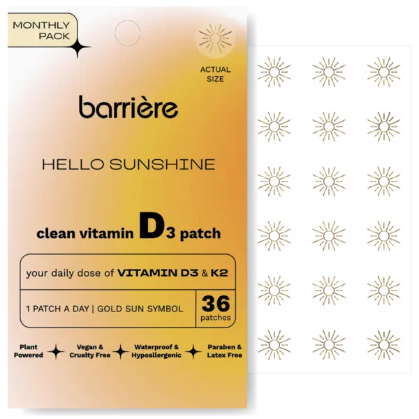 BARRIERE Hello Sunshine Vitamin D3 Patch 36-pack Gold Sun - One-color