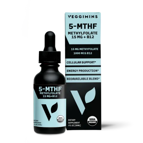 VEGGIMINS Organic Methylfolate 15mg + B12 - One-color