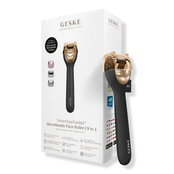 GESKE Smartappguided Microneedle Face Roller | 9 In 1 - Gray
