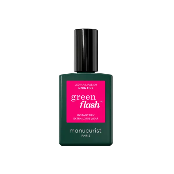 MANUCURIST Green Flash Led Gel Nail Polish, Non-toxic Nail Polish - Neon Pink