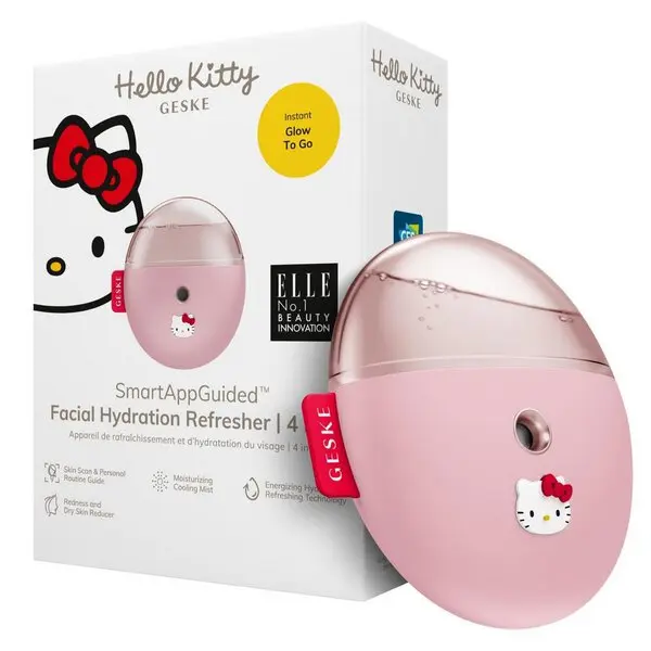 GESKE Hello Kitty Smartappguided Facial Hydration Refresher | 4 In 1 - Hello Kitty Pink