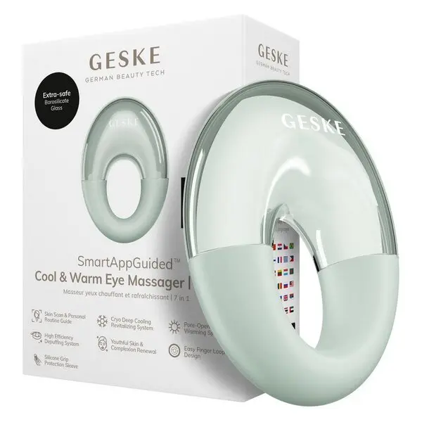 GESKE Smartappguided Cool & Warm Eye Massager | 7 In 1 - Green