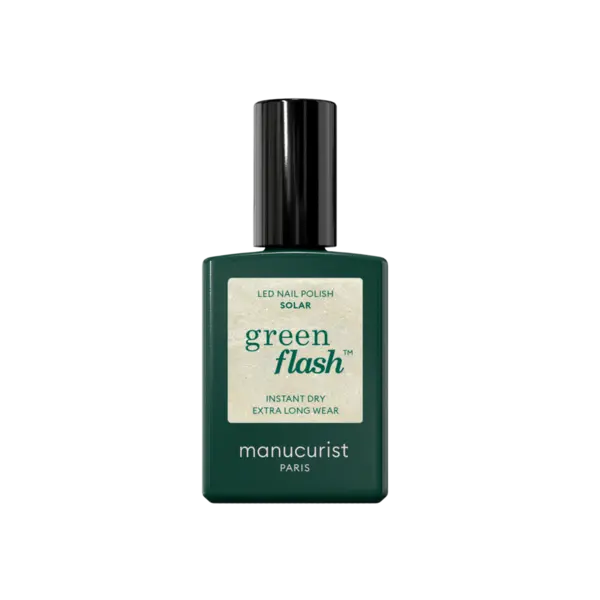 MANUCURIST Green Flash Led Gel Nail Polish, Non-toxic Nail Polish - Solar (a Shimmery Sheer)