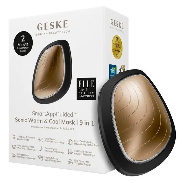 GESKE Smartappguided Sonic Warm & Cool Mask | 9 In 1 - Gray