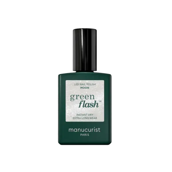 MANUCURIST Green Flash Led Gel Nail Polish, Non-toxic Nail Polish - Moon (a Pearly White)
