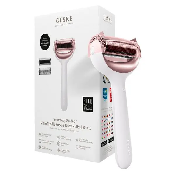 GESKE Smartappguided Microneedle Face & Body Roller | 8 In 1 - Starlight