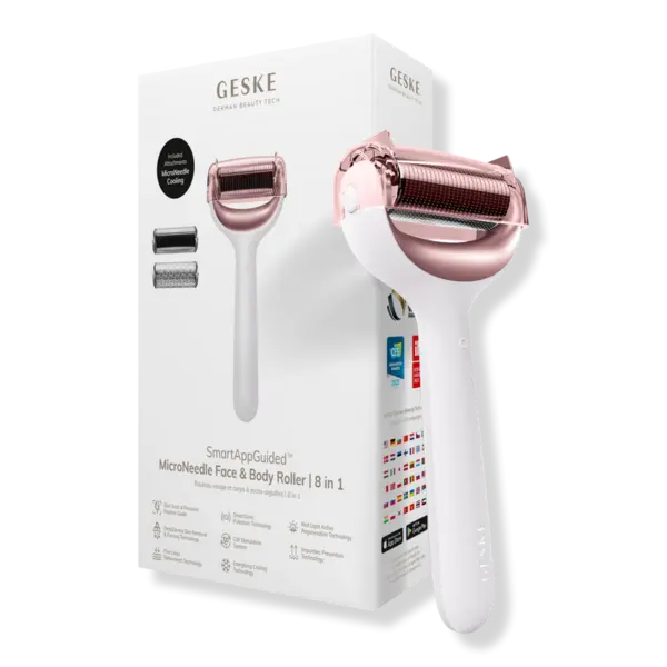 GESKE Smartappguided Microneedle Face & Body Roller | 8 In 1 - Starlight
