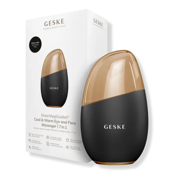 GESKE Smartappguided Cool & Warm Eye & Face Massager | 7 In 1 - Gray