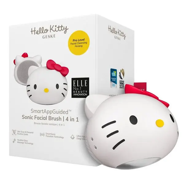 GESKE Hello Kitty Smartappguided Sonic Facial Brush | 4 In 1 - Hello Kitty Starlight
