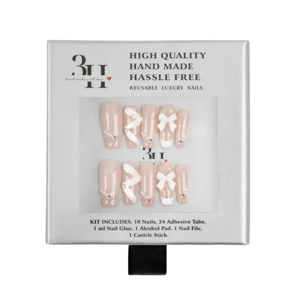 3H NAILS Blush Ballet Handmade Press-on Nails - One-color