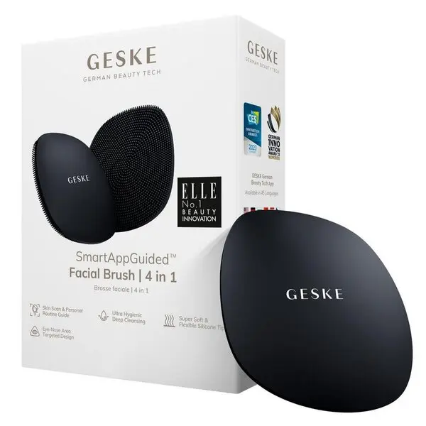 GESKE Smartappguided Facial Brush | 4 In 1 - Black