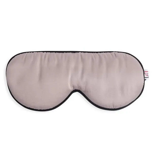 WHITE LOTUS BEAUTY 100% Mulberry Silk Eye Mask - Pearl Grey