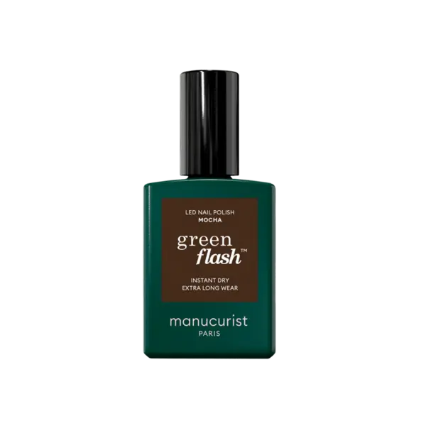 MANUCURIST Green Flash Led Gel Nail Polish, Non-toxic Nail Polish - Mocha (a Dark Brown)