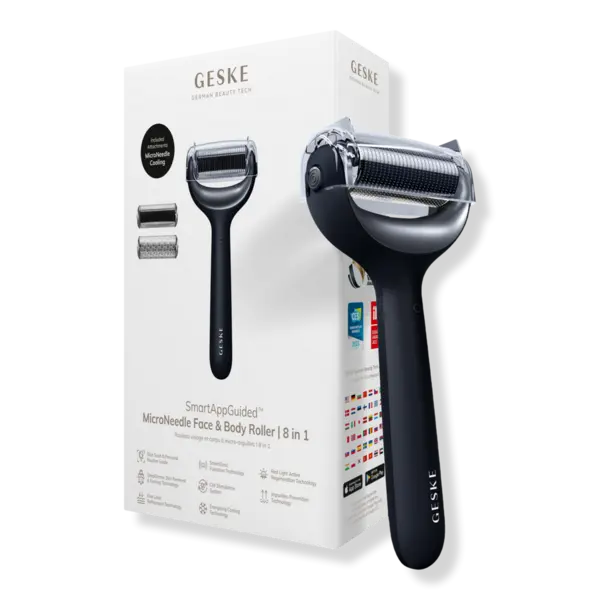 GESKE Smartappguided Microneedle Face & Body Roller | 8 In 1